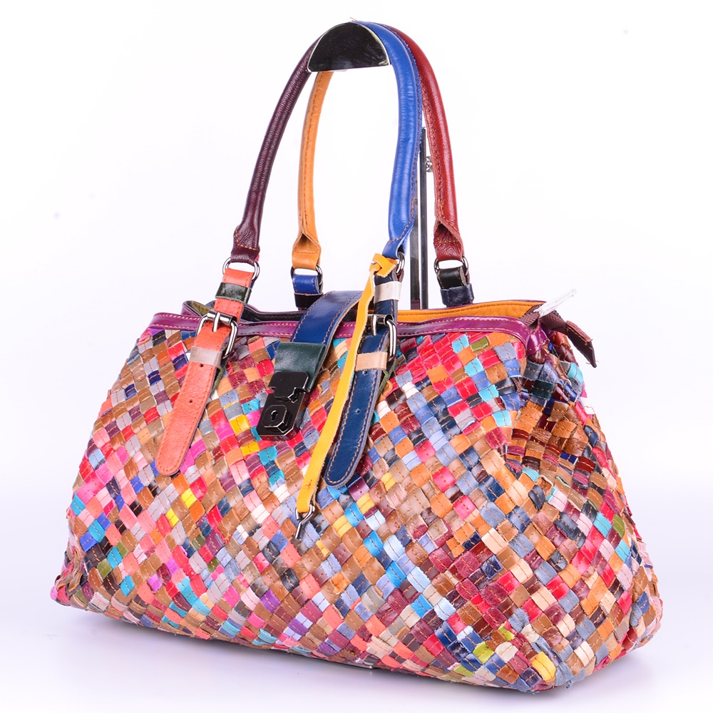 Tasche Handtasche Echt Leder Shopper Umhängetasche Geflochten Blogger ...